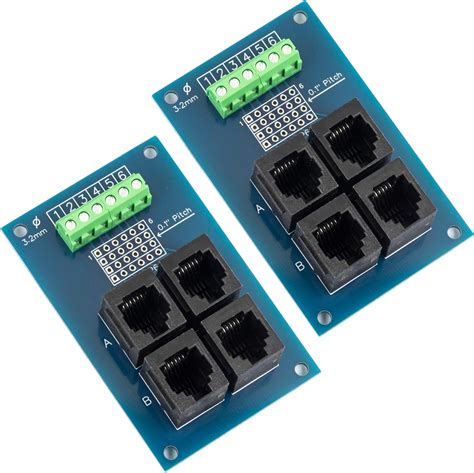 Amazon Com Yddmyo Pcs RJ RJ P C Way Buss Breakout Board With Pins Terminal Pitch