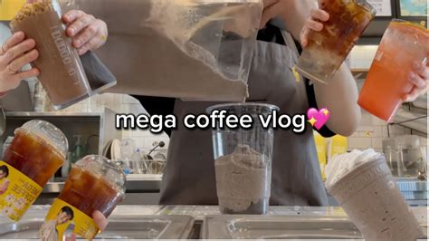 메가커피 2년차 프로알바생의 알바vlog 메가에서 제일 잘나가는 메뉴 카페 알바생의 속마음 카페브이로그 Cafe Vlog Youtube