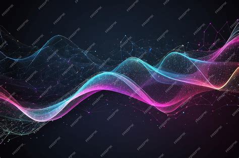 Premium Ai Image Abstract Plexus Background With Connected Lines And Dots Wave Flow Plexus