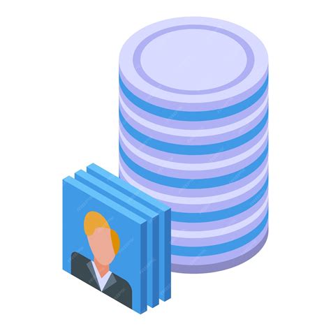 Premium Vector Customer Database Server Icon Isometric Of Customer Database Server Vector Icon