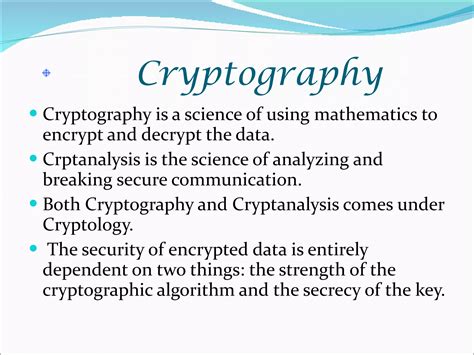 Security And Cryptography Ppt