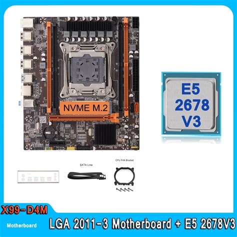 Xeon Motherboard Set Kit Lga 2011 3 X99 E5 2678 Cpu V3 Pci 16 Usb 3