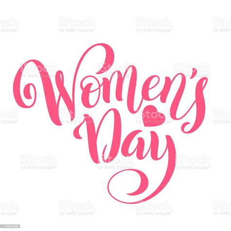 3 월 8 일 국제 여자의 날 인사말 카드 손으로 그린 서 예 템플릿 포스터입니다 벡터 0명에 대한 스톡 벡터 아트 및 기타 이미지 Istock