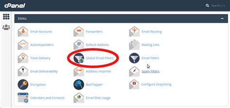 how to create global filter in cpanel knowledgebase cid systems