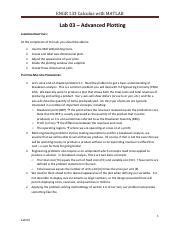 Advanced Plotting Lab Assignment Lab 03 Pdf ENGR 133 Calculus With