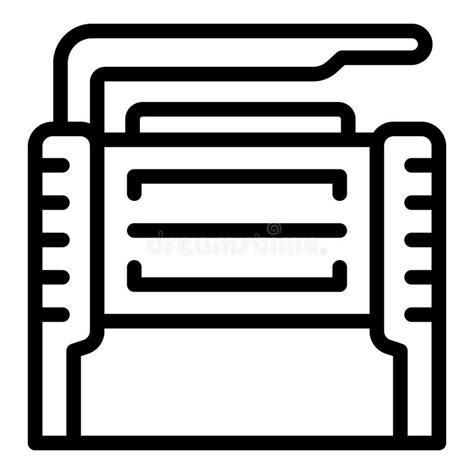 Large Plotter Icon Outline Vector Printer Machine Stock Vector Illustration Of Offset Screen