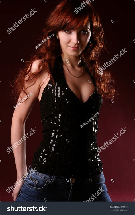 Portrait Beautiful Sexy Red Hair Girl Stock Photo Shutterstock