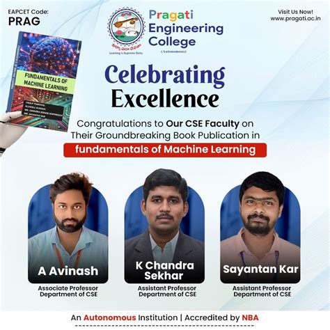 Pragati Engineering College On Linkedin Csefaculty Machinelearning Bookpublication