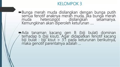 Soal Genetika Biologi Ppt