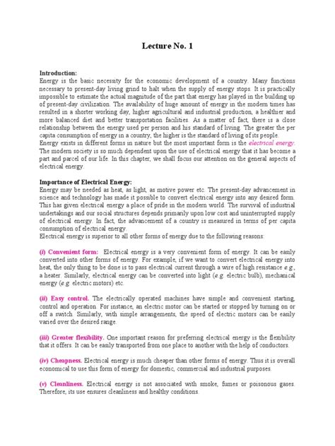 Lecture No 1 Pdf Fuels Electricity Generation