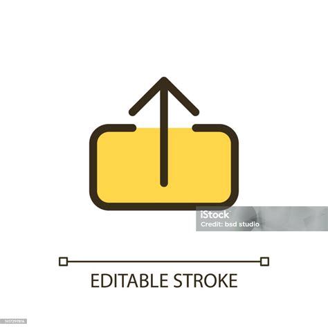 업로드 파일 픽셀 완벽한 Rgb 색상 Ui 아이콘 개념에 대한 스톡 벡터 아트 및 기타 이미지 개념 그래픽 사용자 인터페이스 누름 버튼 Istock