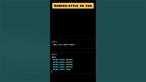 Border Style En Css Borders Css Html Css3 Youtube