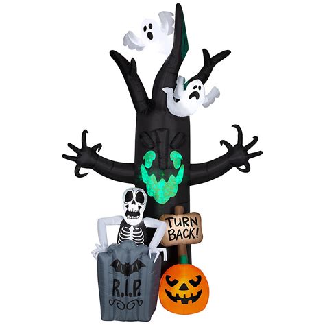 Gemmy 10′ Airblown Inflatable Spooky Black Tree With Flashing And