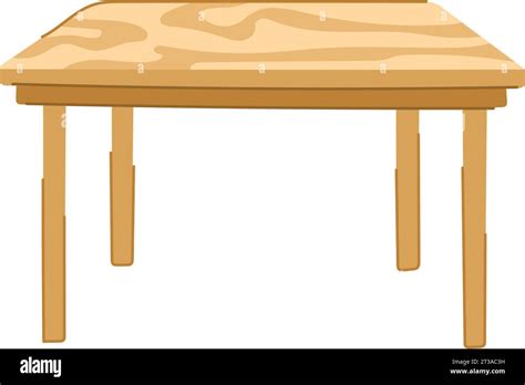 Light Wood Table Cartoon Vector Illustration Stock Vector Image And Art Alamy