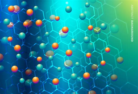 Abstract Molecules Design Vector Illustration Atoms Medical