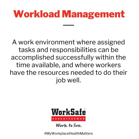 Workload Management WorkSafe Saskatchewan