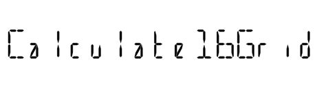 Calculate 16 Grid Font