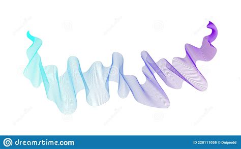 Abstract Backdrop With Wave Gradient Lines Stock Vector Illustration