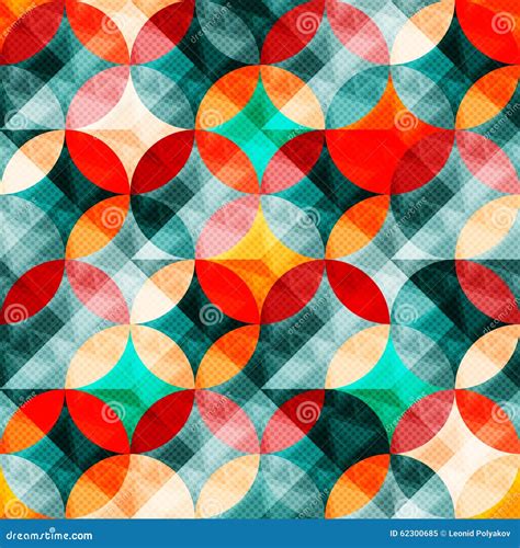 Colorful Abstract Circles Seamless Pattern Vector Illustration Stock Vector Illustration Of