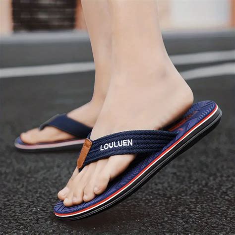 Mens Casual Strap Outdoor Slip On Flip Flops With Assorted Colors Men