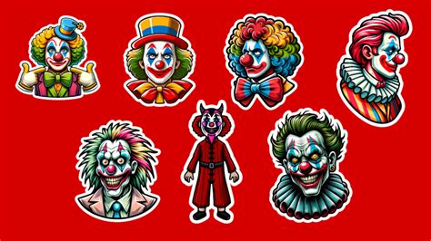 Clown Sticker Art Pack 1 Helpful Tiger
