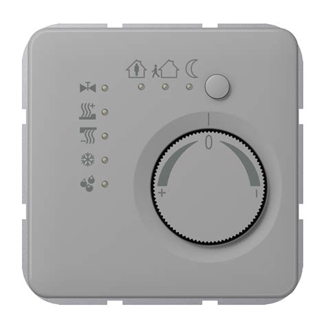 Knx Room Temperature Controller With Integrated Push Button Interface 4 Gang Grey Cd 2178 Ts Gr