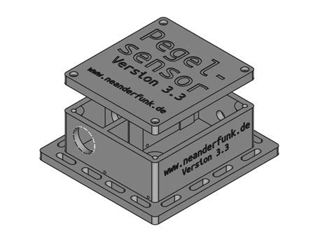 Outdoor Housing For LoraWAN Sensor Dragino LDDS75 By Ideenwerk Me Download Free STL Model