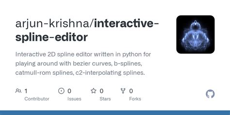 Github Arjun Krishnainteractive Spline Editor Interactive 2d Spline Editor Written In Python