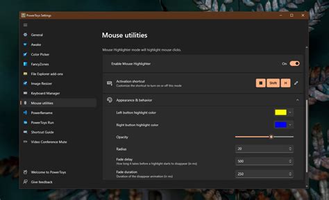 how to highlight mouse clicks on windows 10