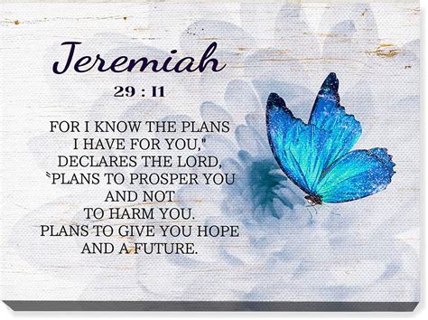 Jeremiah 2911 Wall Decorbible Verse Canvas Wall Art Unframedfor I