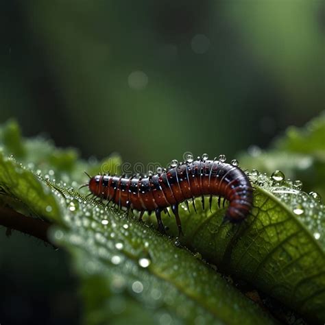The Tiny World Of Millipede Macro And Micro Photography With Dew Stock Image Image Of Outdoor