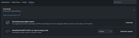 Downloads Tab Datarobot Docs
