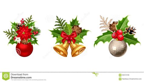Christmas Decorations Border Background Vector Illustration