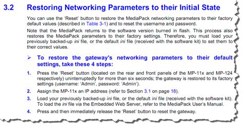 How To Reset Or Restore Factory Defaults For An Audiocodes Mediapack 11x Gateway Im A Uc Blog