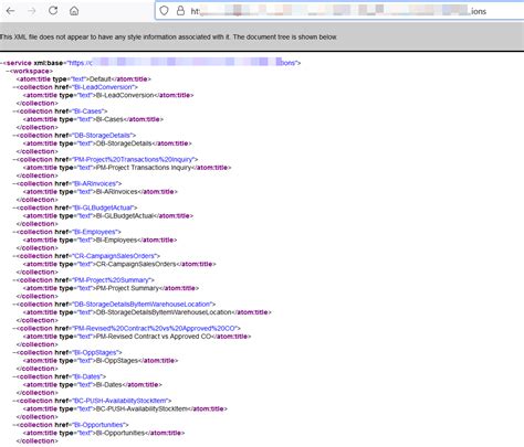 Powerbi Credentials Failing On Odata Connection Despite Successful Xml View Of Odata Generic