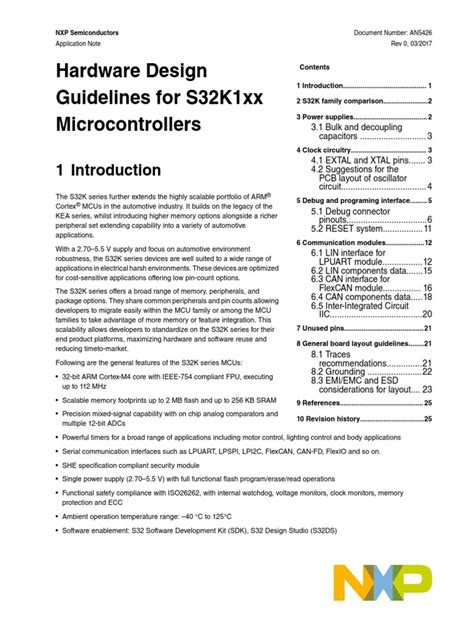 Nxp S32k1xx Design Pdf Microcontroller Capacitor