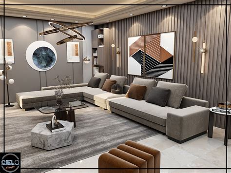 Modern Living Room On Behance