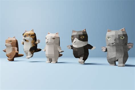 Lowpoly Humanoid Cat 3d Humanoids Unity Asset Store