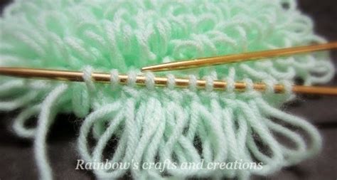 Rainbow S Crafts And Creations How To Knit The Double Loop Stitch