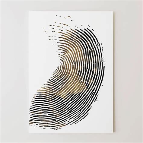 Abstract Fingerprint Lines Closeup View Premium Ai Generated Image