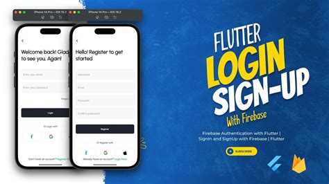 Flutter Login And Signup Using Firebase Youtube