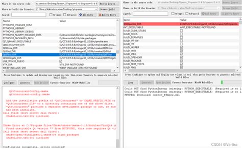 cmake error in configuration process project files may be invalid qt编译opencv的经验之谈。 error in