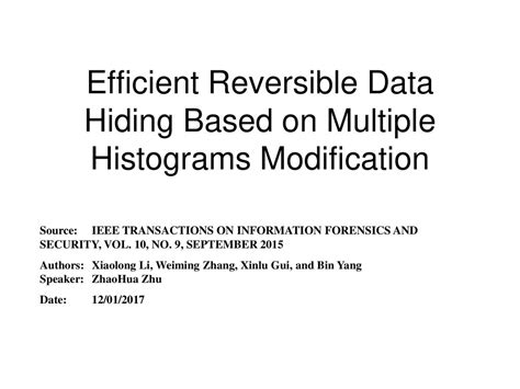 Source Ieee Transactions On Information Forensics And Security Vol Ppt Download