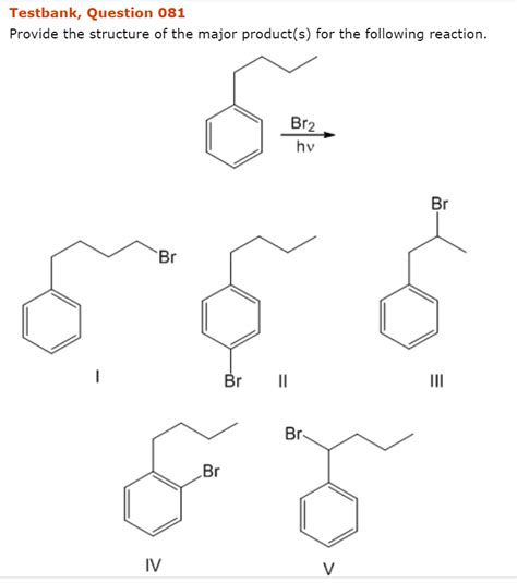 Solved Testbank Question 081 Provide The Structure Of The