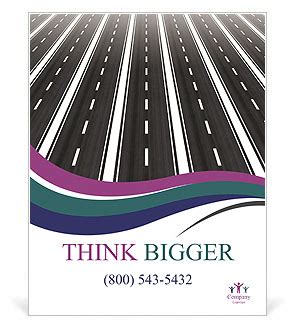 Exploring Endless Misty Paths A Journey Through Parallel Roads Poster Template Design ID