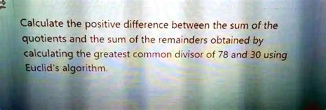 SOLVED Calculate The Positive Difference Between The Sum Of The