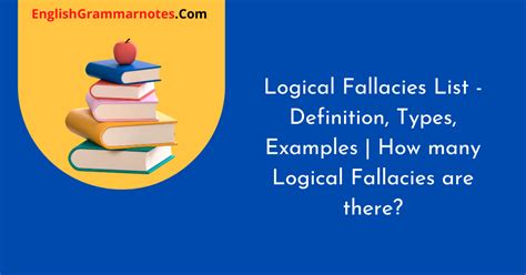 Logical Fallacies List Definition Types Examples How Many Logical
