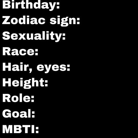 Character Chart Chart Character