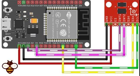 gy 291 adxl345 i2c spi accelerometer with interrupt for esp32 esp8266 stm32 and arduino