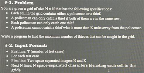 Solved Problem You Are Given A Grid Of Size Nx N That Chegg Com